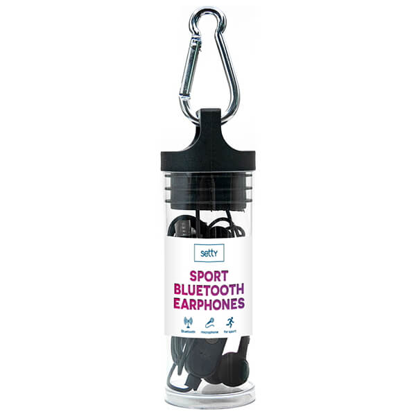 Setty Sport Bluetooth Earphones Black - Bluetooth headset (TEL.087506)