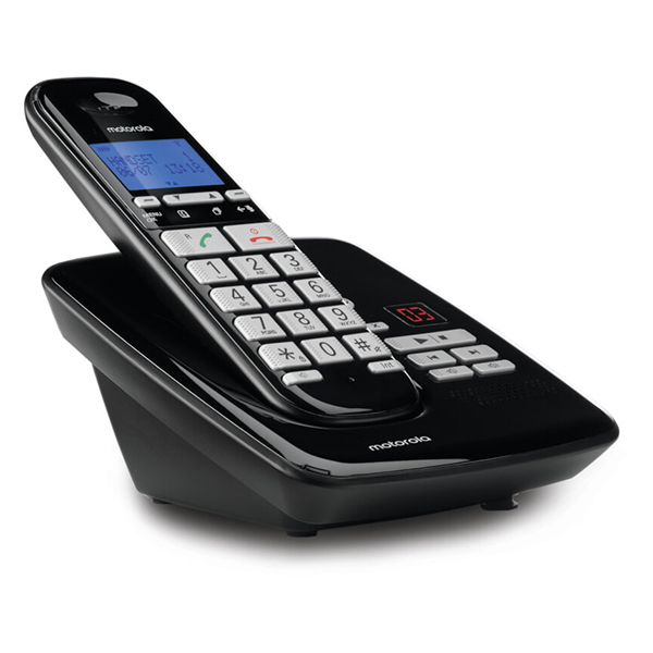 Motorola S3011 Black GR Ασυρματο Τηλεφωνο Με Τηλεφωνητη Συμβατο Με ...