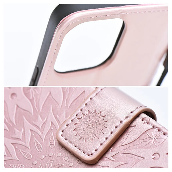 Mezzo Book Case For Xiaomi Redmi Note 12 PRO 5G Mandala Rose Gold ...