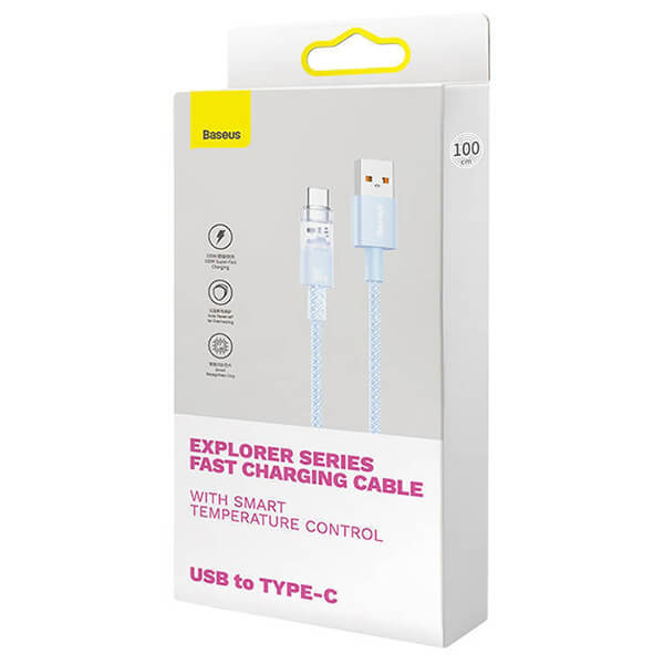 Baseus Quick Charge Cable Explorer Series USB TO Usb-c 100w 2M Blue ...