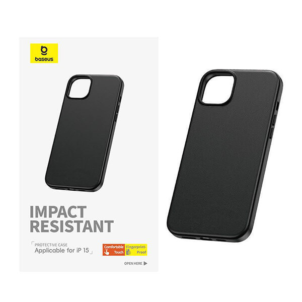 Baseus Iphone 15 Case Fauxther Series Black - Θηκη (TEL.213090)
