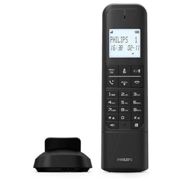 Philips M4701b/grs Μαυρο Ασυρματο Τηλεφωνο Με Φωτιζομενη Οθονη ...