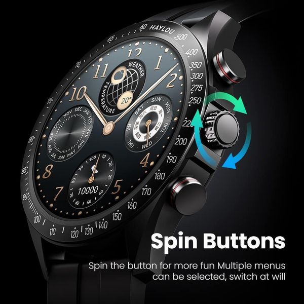 Haylou Solar PRO Black - Call Watch 1,43 Amoled 466x466 20D 100 Faces ...