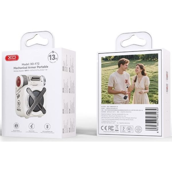XO F72 Mecha Mini Φορητο Ηχειο BT Λευκο - Ηχεια (TEL.235304)