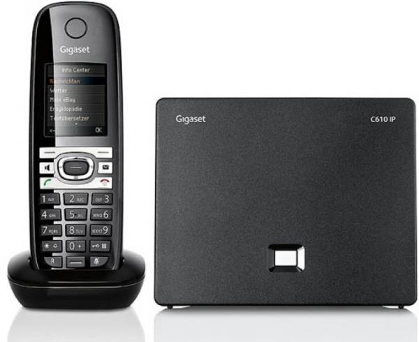 Siemens Gigaset C610ip Cordless Voip Phone Black - Ασυρματο τηλεφωνο ...