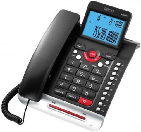 Telco Gce6211t Επιτραπεζιο Τηλεφωνο 2 Γραμμων Μαυρο - Ενσυρματο ...