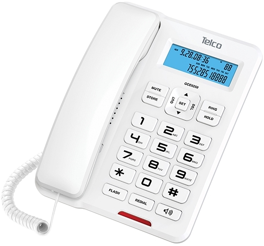 Telco GCE 6259 Επιτραπεζιο Τηλεφωνο Με Αναγνωριση Κλησης Λευκο ...