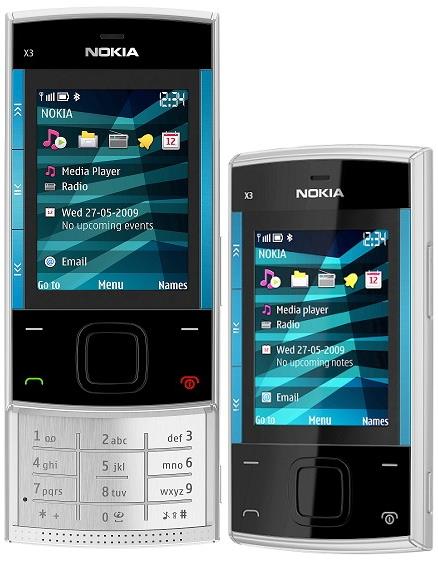 Nokia X3-00 Silver-blue - Κινητο τηλεφωνο (TEL.007207)