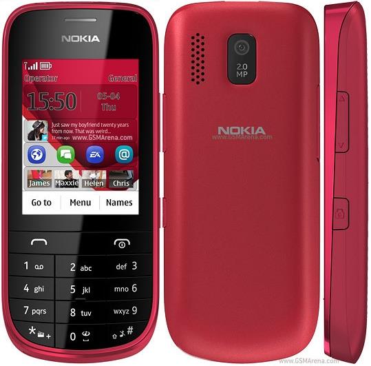 Nokia Asha 203 Dark RED - Κινητο τηλεφωνο (TEL.007373)