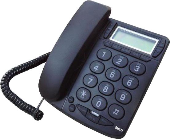 Telco Tm-pa036 Επιτραπεζιο Τηλεφωνο Με Αναγνωριση Κλησης Μαυρο ...