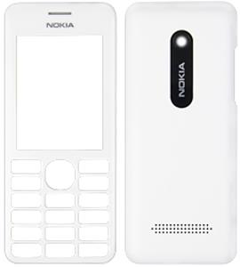 Nokia 206 Cover Dual SIM White - Θηκη (TEL.020201)
