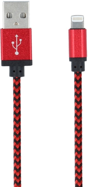 Forever Braided Lightning Cable RED - Καλωδιο (TEL.045250)