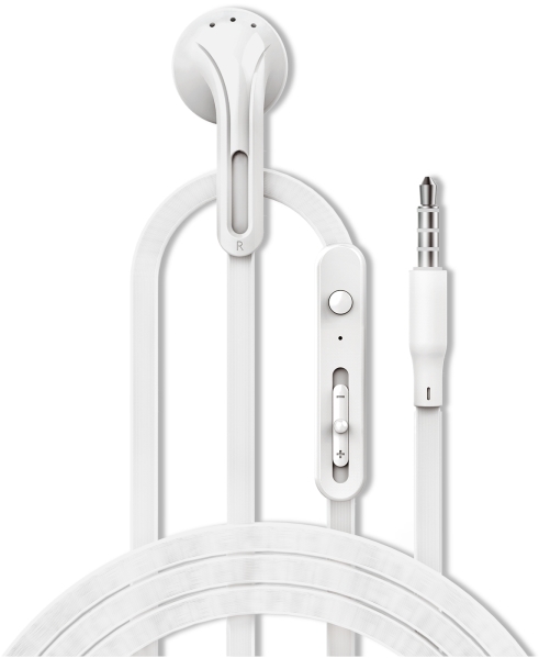 4smarts In-ear Mono Headset Talkclip 3.5mm Audio Cable 1.2m White ...