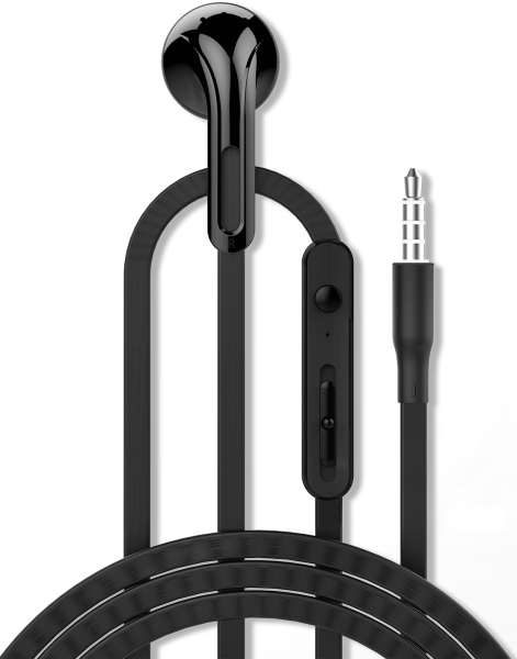 4smarts In-ear Mono Headset Talkclip 3.5mm Audio Cable 1.2m Black ...