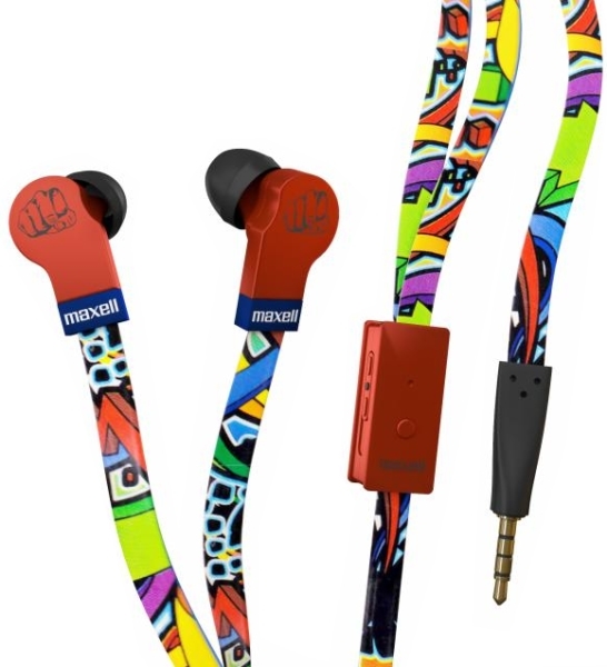 Maxell Flatwire Urban Earphones With Microphone - Handsfree (TEL.062409)