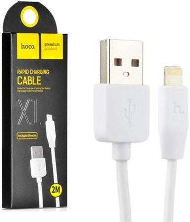 Hoco X1 Speed Lightning Charging Cable 2M White - Καλωδιο (TEL.066083)