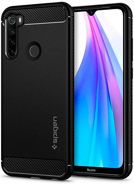 Spigen Rugged Armor Back Cover Case For Xiaomi Redmi Note 8T Matte ...
