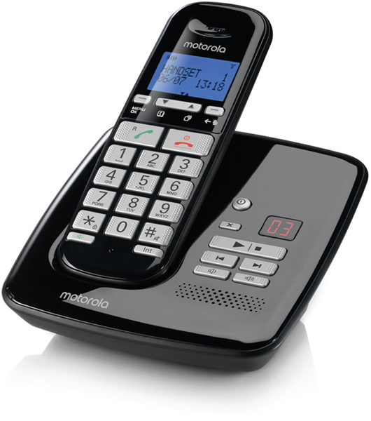 Motorola S3011 Black GR Ασυρματο Τηλεφωνο Με Τηλεφωνητη Συμβατο Με ...