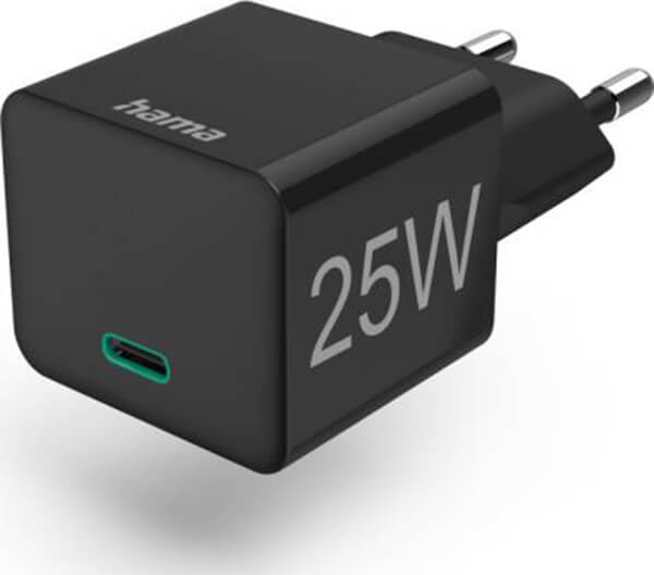 Hama 201651 Fast Charger Usb-c Pd/qualcomm Mini-charger 25 W Black ...