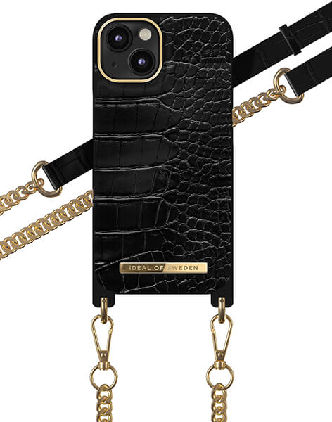 Ideal OF Sweden Θηκη Λαιμου Atelier Για Iphone 14 JET Black Croco ...