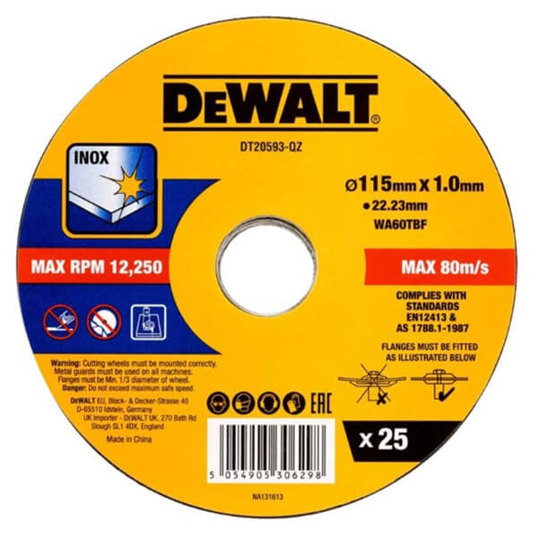 Δισκοι Κοπης Inox Dewalt 25 Τεμ 115μμ 1μμ Dt20593-qz - Αναλωσιμα ...