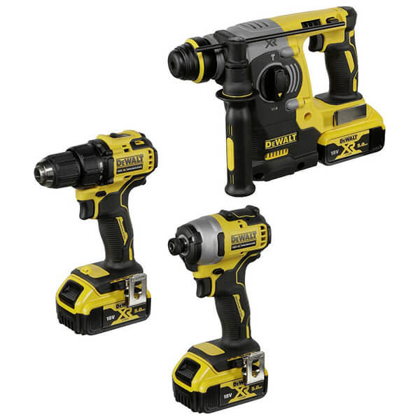 Σετ Δραπανοκατσαβιδο+ Παλμικο + Πιστολετο Dewalt 18v Brushless 3x 5ah T ...