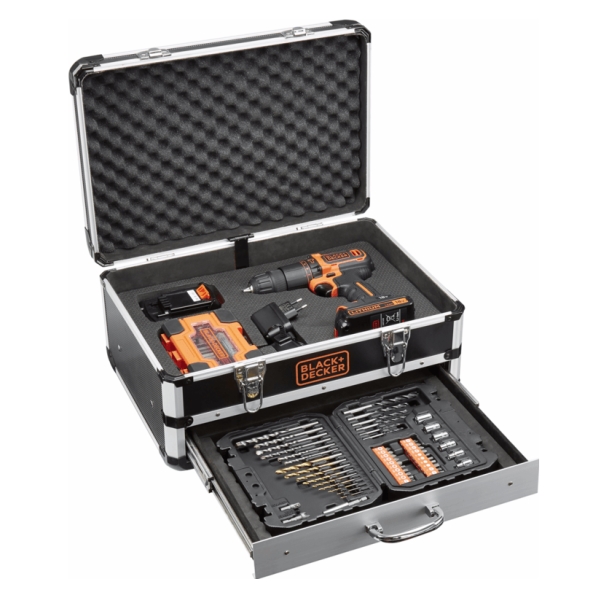 Δραπανοκατσαβιδο Μπαταριας Black & Decker 10mm 18v Li-ion 2χ1.5αη ...