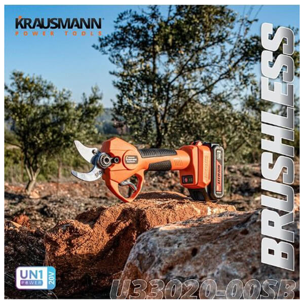 Ψαλιδι Κλαδεματος Μπαταριας Krausmann Pruner 20v 4ah Li-ion Brushless ...