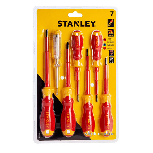 Σετ 7 Κατσαβιδιων Ηλεκτρολογου Stanley Με Μονωση Vde Stht60031-0 ...