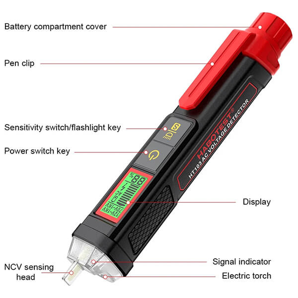 Ανιχνευτης Τασης Habotest Ht103 Voltage Tester Pen 12-1000v - Οργανα ...