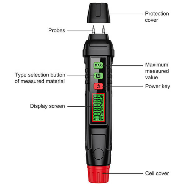 Μετρητης Υγρασιας Habotest Ht65 Mini Wood Moisture Meter - Οργανα ...