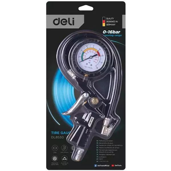 Πιστολι Αερα Με Αερομετρο Deli Tools Edl8530 - Κομπρεσερ αερα (TLS.141547)
