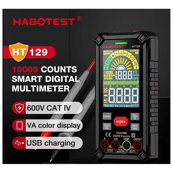 Ψηφιακο Πολυμετρο Habotest Ht129 Digital Universal Multimeter Auto ...