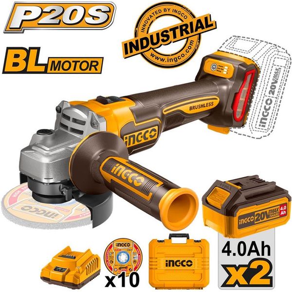Γωνιακος Τροχος Μπαταριας 115mm 20v Li-ion Ingco Cagli211542 - Τροχοι ...