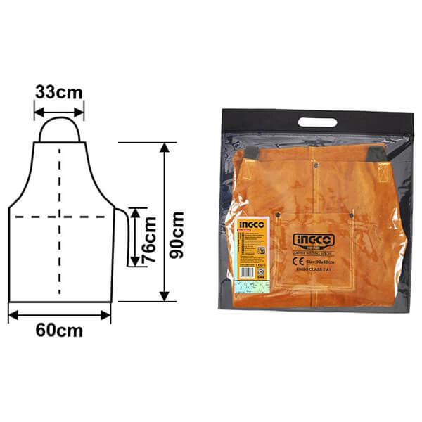 Ποδια Δερματινη Ηλεκτροσυγκολλητη 90x60 Cm Ingco Hgva03 - Προστατευτικα ...