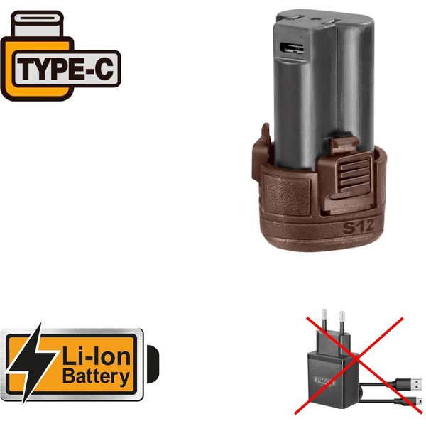 Δραπανοκατσαβιδο Μπαταριας 12v Li-ion Usb Type-c 20nm Ingco Cdli12428 ...