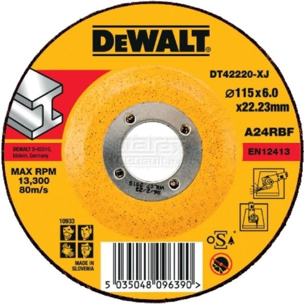 Δισκος Λειανσης Σιδηρου Κουρμπα Dewalt 115χ6χ22.2mm Dt42220 - Αναλωσιμα ...