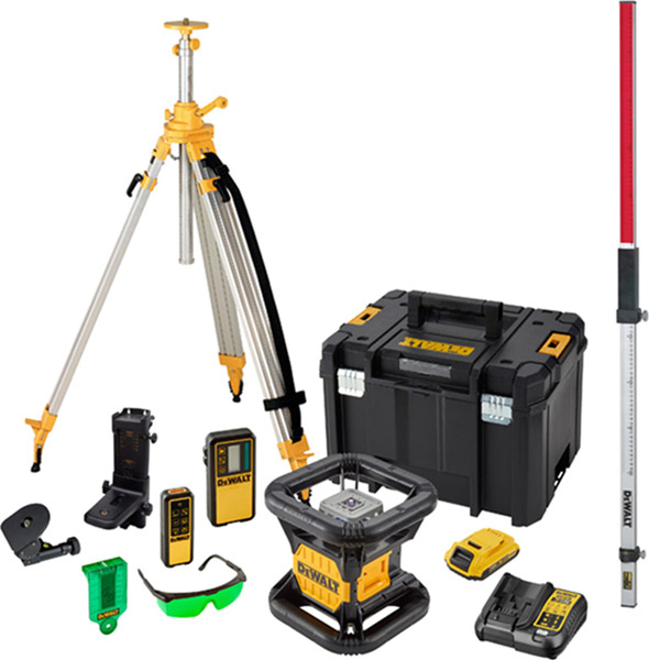 Σετ Περιστροφικο Laser Αυτορυθμιζομενο Dewalt Πρασινης Δεσμης Dck379d1g ...