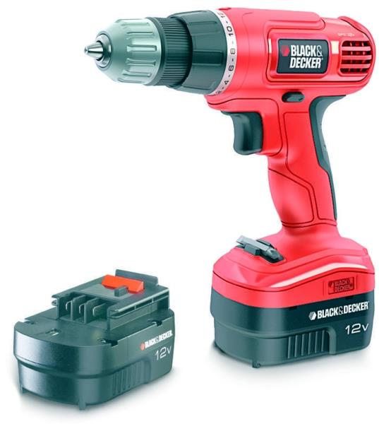 Δραπανοκατσαβιδο Μπαταριας Black & Decker 10mm 12v 2x Μπαταριες ...