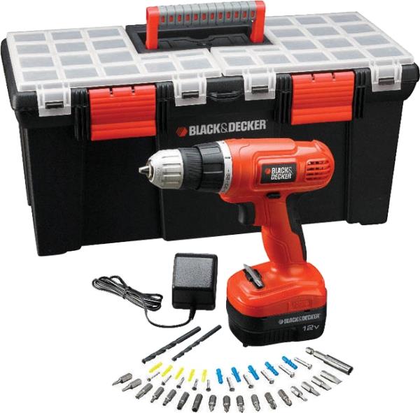 Δραπανοκατσαβιδο Μπαταριας Black & Decker 10mm 12v Me Εργαλειοθηκη +40 ...
