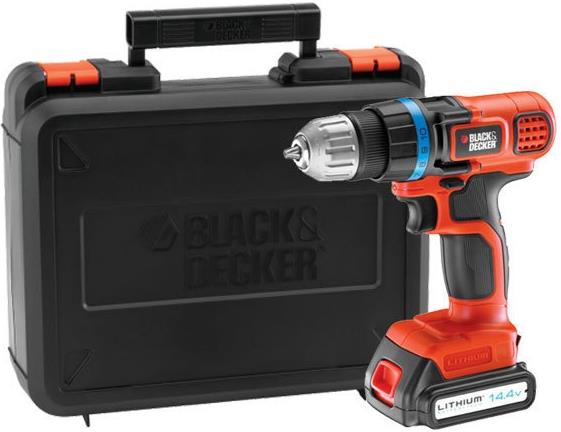 Δραπανοκατσαβιδο Μπαταριας Black & Decker 10mm 14.4v Li-ion Κασετινα ...