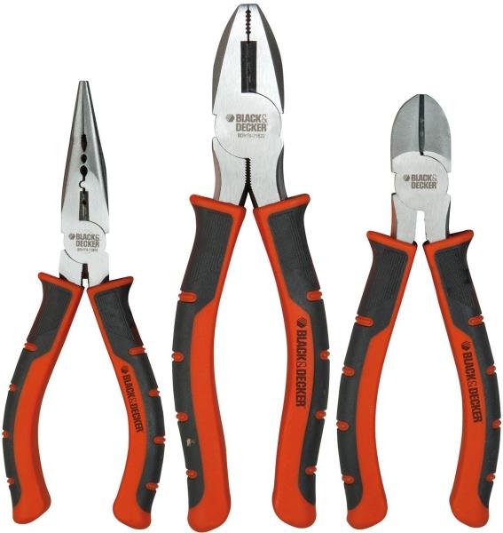 Σετ 3 Τεμ Black & Decker Πενσα Πλαγιοκοφτης Μυτοτσιμπιδο Bdht0-71624 ...