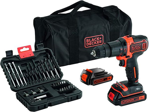 Δραπανοκατσαβιδο Κρουστικο Black & Decker 18v 2χ 1,5αη Li-ion +κασετινα ...