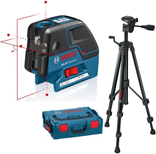 Laser Δομικο Bosch Pro Gcl 25 Κουκιδων + Τριποδας Pro Bt 150 + Θηκη Μεταφορας 0601066b01 ...
