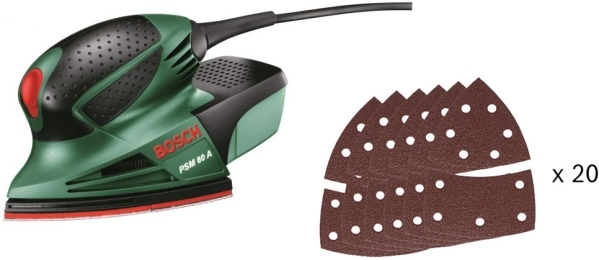 Πολυτριβειο Ηλεκτρικο Bosch Psm 80 A + Φυλλα Λειανσης 0603354004 ...
