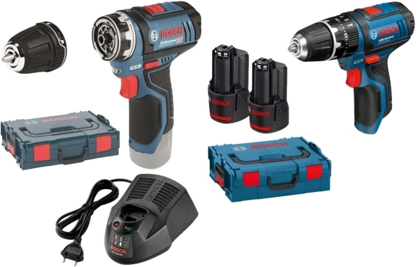 Σετ 12v Δραπανοκατσιβων Bosch Pro Gsr 12v-15 Fc + Κρουστικο Gsb 12v-15 ...