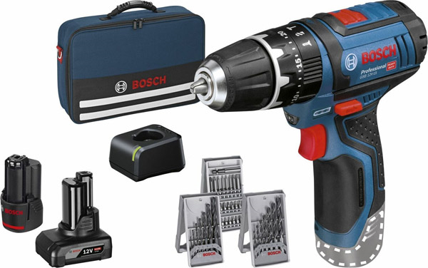 Δραπανοκατσαβιδο Κρουστικο Μπαταριας Bosch Pro Gsβ 12v-15 4αη+2ah Li ...