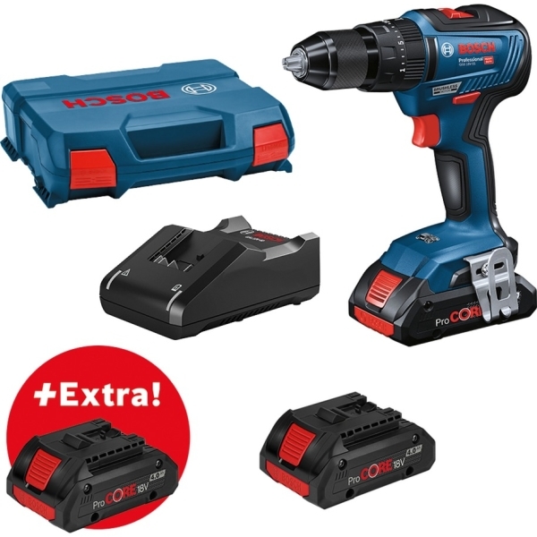 Δραπανοκατσαβιδο Κρουστικο Μπαταριας Bosch Pro Gsb 18v-55 3x4ah Pro ...