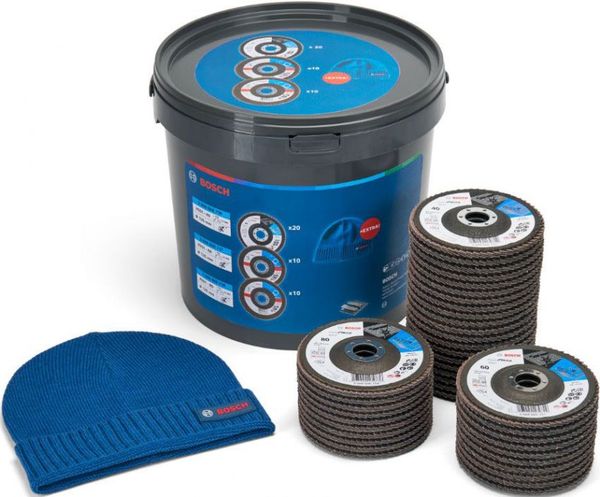 Σετ 50 Τεμ Δισκων Λειανσης Με Φυλλαρακια Bosch 115mm Bucket 40-60-80 ...