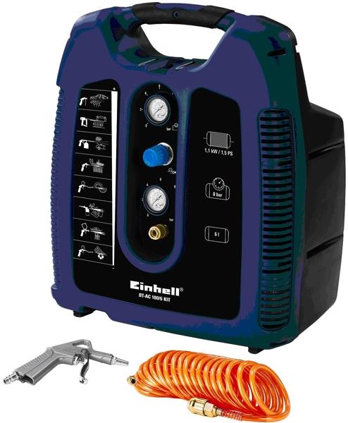 Kit Κομπρεσερ Αερος Ρευματος Einhell Bt-ac180 6l Array 8bar Max 4020530 ...